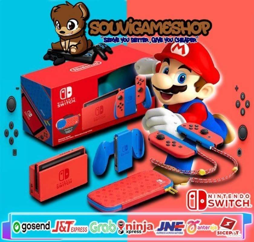 Jual Nintendo Switch V2 Cfw New Console Mario Red & Blue / Console ...