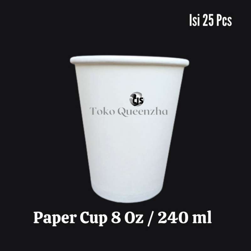 Promo Paper Cup Coffee 8 Oz Polos / Gelas Kertas Kopi 240 ml Putih (25 Pcs) Diskon 41% di Seller ...