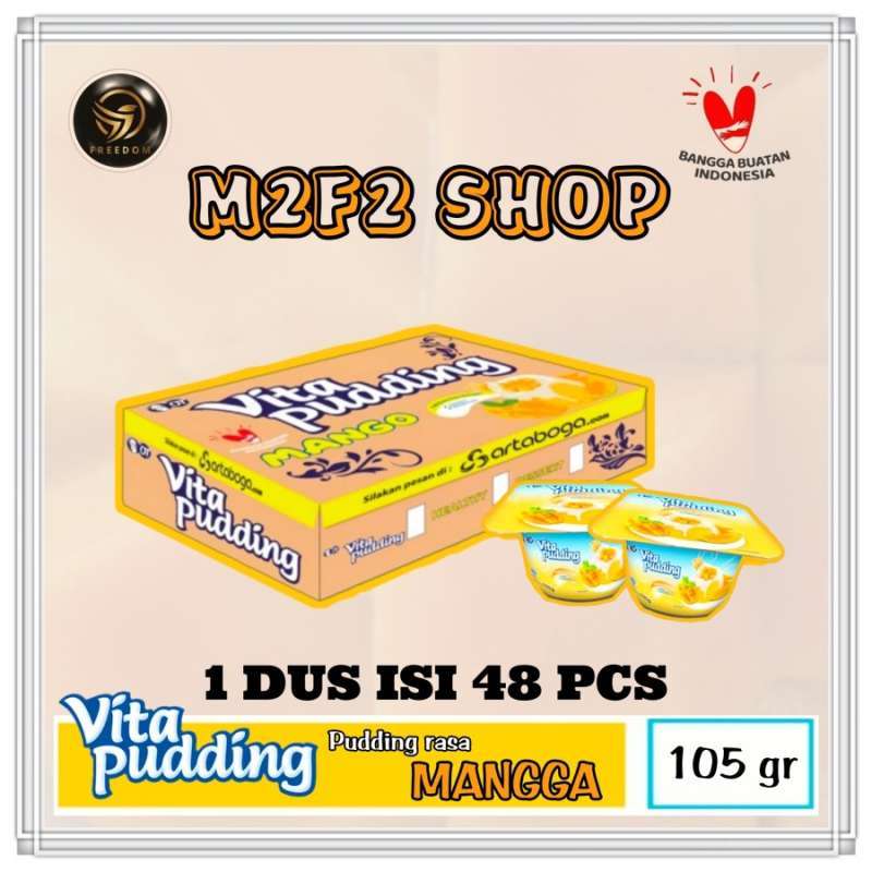 Jual Vita Pudding Mango | Puding Rasa Mangga - 105 gr (Kemasan Karton ...