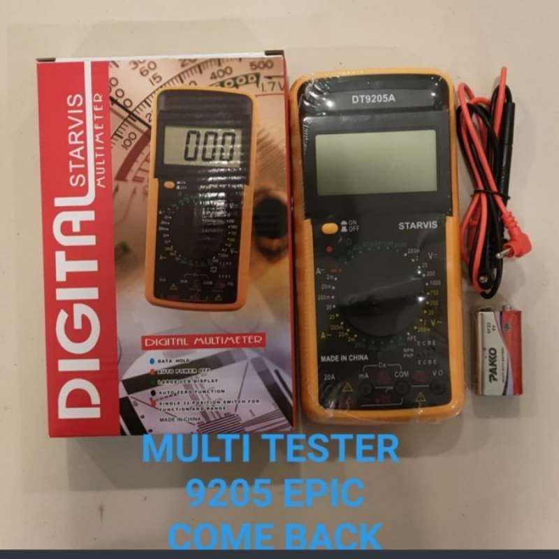 Promo MULTITESTER DIGITAL ready STOK / MULTIMETER AVOMETER DT-9205A ...