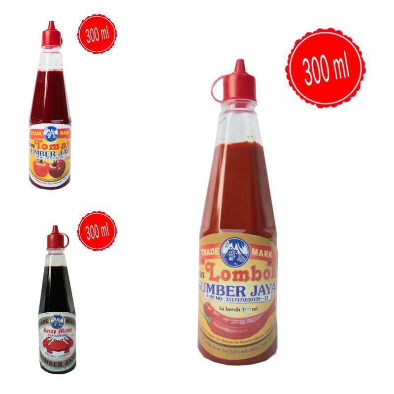 Jual Paket Saos/Saus Sambal Merah/Tomat & Kecap Manis 300 mL (Sumber ...