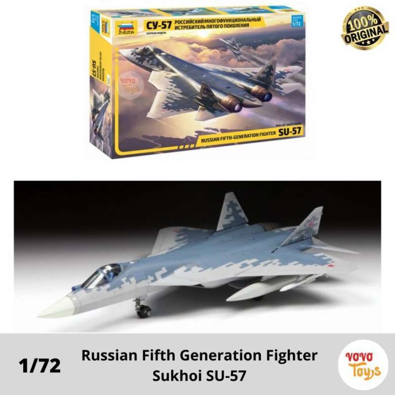 Jual Model Kits Military Pesawat Russian Fighter Sukhoi SU-57 by Zvezda ...