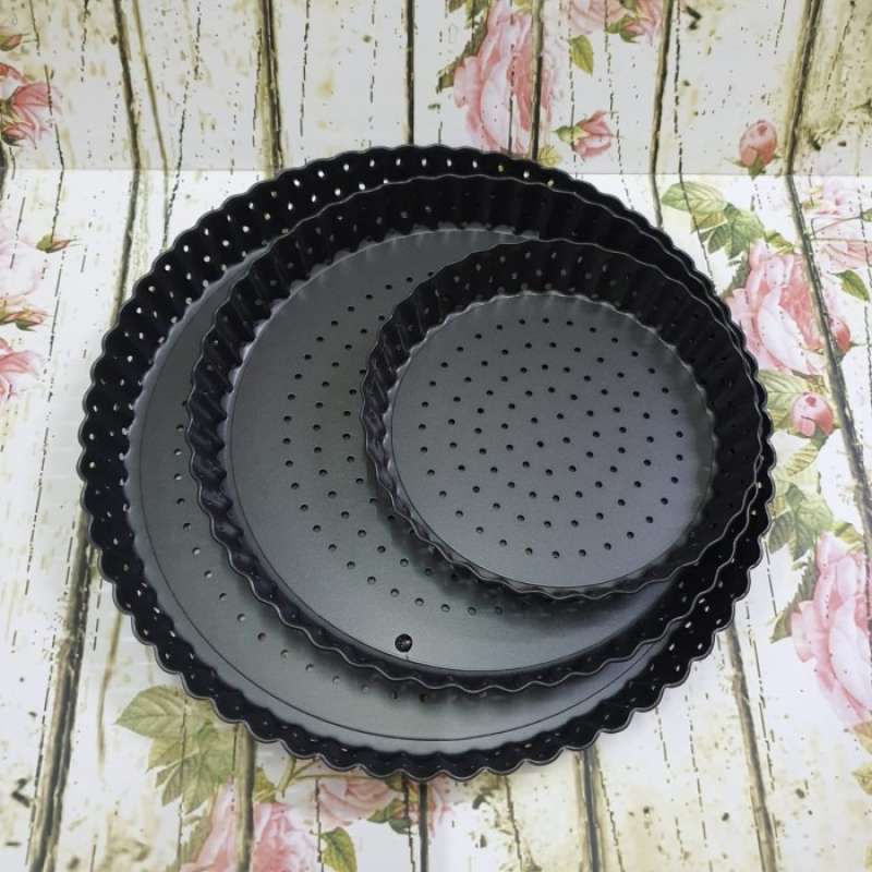 Promo Perforated Pizza Pan With Removable Bottom/ Loyang Pie Diskon 24% ...