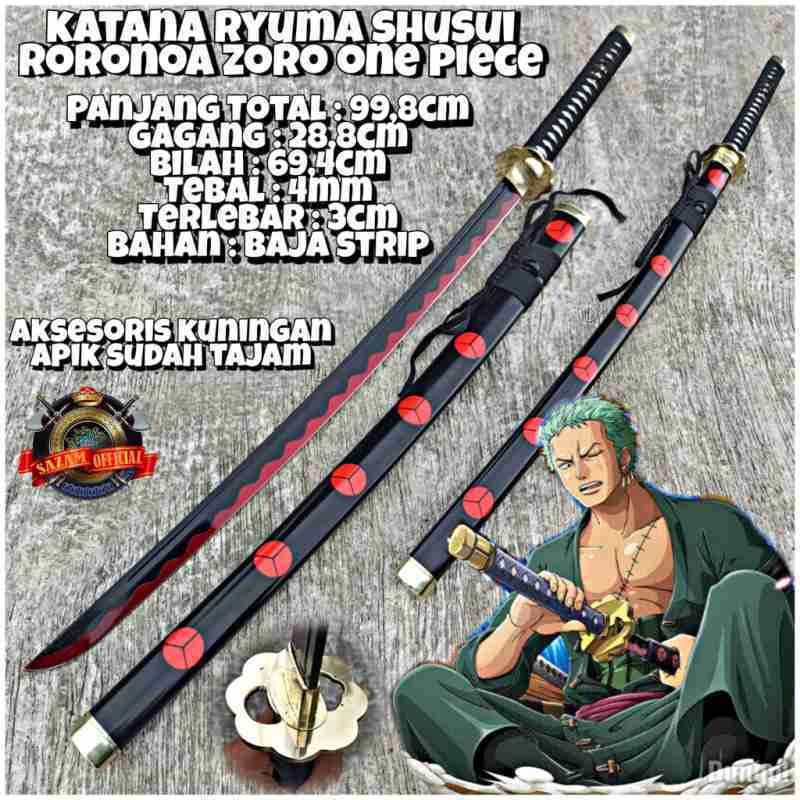 Jual Katana Samurai Ryuma Shusui Roronoa Zoro One Piece di Seller Sazam ...