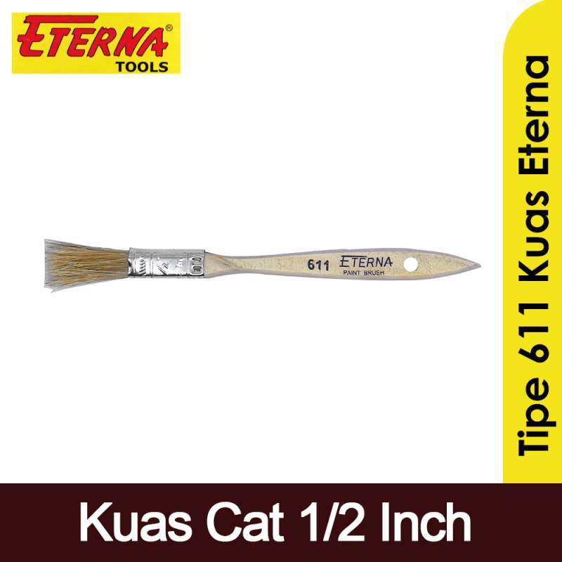 Jual Kuas Eterna 1/2 Inch kuas cat tembok besi kayu 611 di Seller IKOCA ...