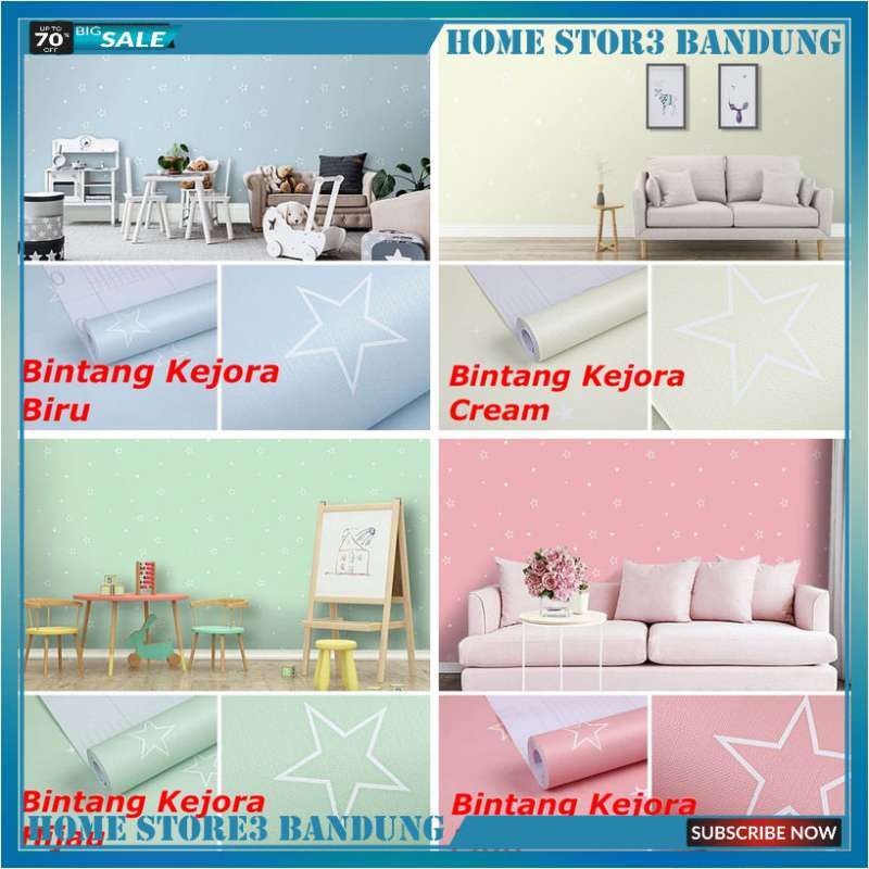 Jual Wallpaper Dinding Ruang Kamar Ukuran 45 Cm X 10 M Motif Bintang - di Seller HOME STOR3 ...
