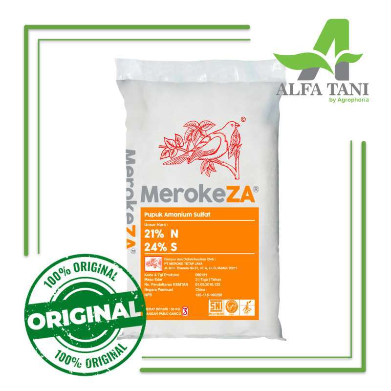 Jual Pupuk Meroke ZA 1 Kg / Pupuk Amonium Sulfat / Fase Vegetatif di ...