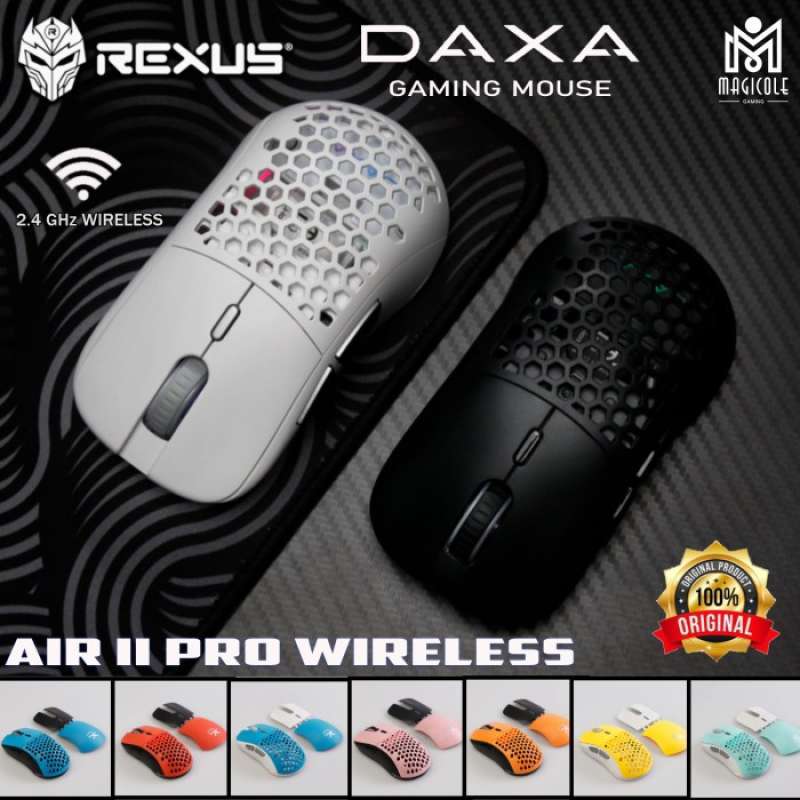 Jual Rexus Daxa Air Ii Wireless Gaming Mouse Daxa 2 Pro Wireless Mouse ...