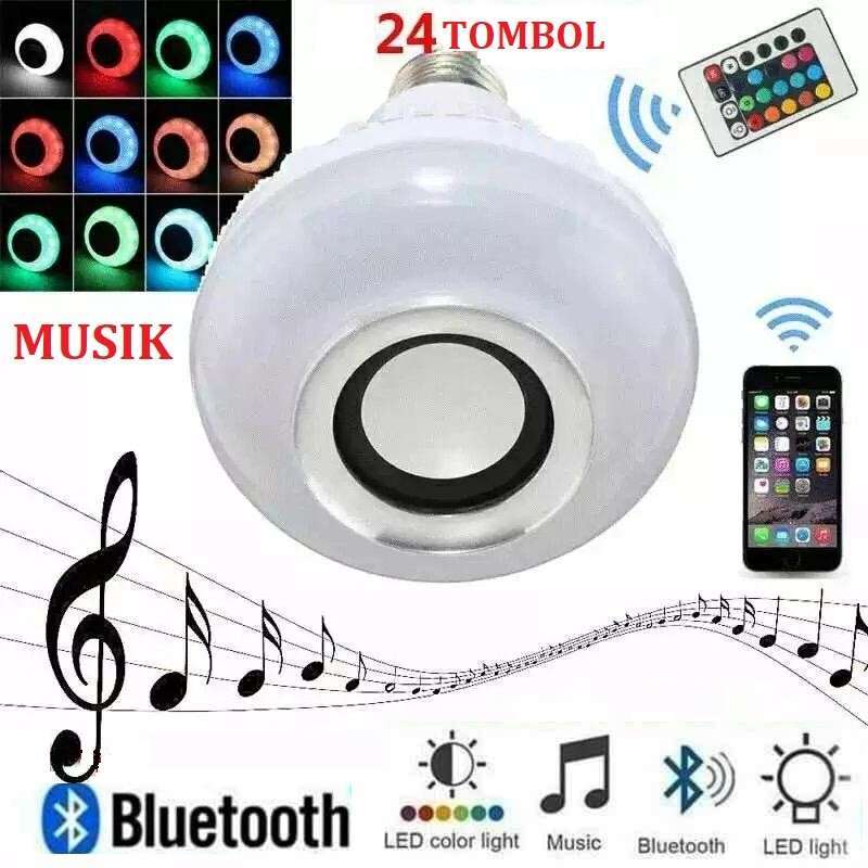 Jual Speaker Lampu Bluetooth LED RGB e27 remote control di Seller Cocok ...