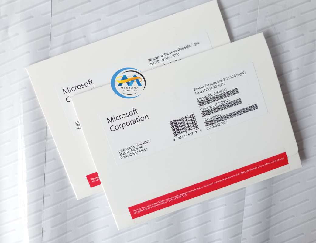 Jual Windows Server 2019 Datacenter 16 Core 5 Cal Fullapck Original Di ...