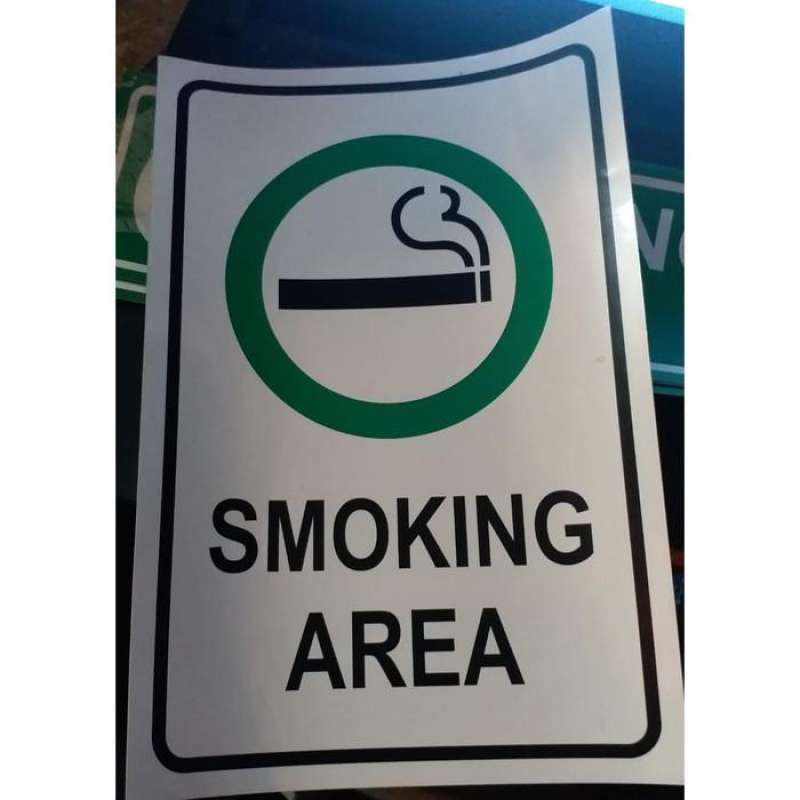 Jual Sign Label Sticker Smoking Area 30x20cm K3 Di Seller Sentral ...