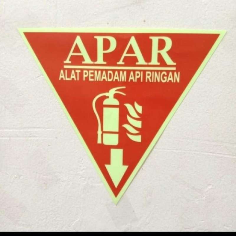 Jual SIGN SEGITIGA APAR GLOW IN THE DARK AKRILIK UKURAN 20 X 20 CM di ...