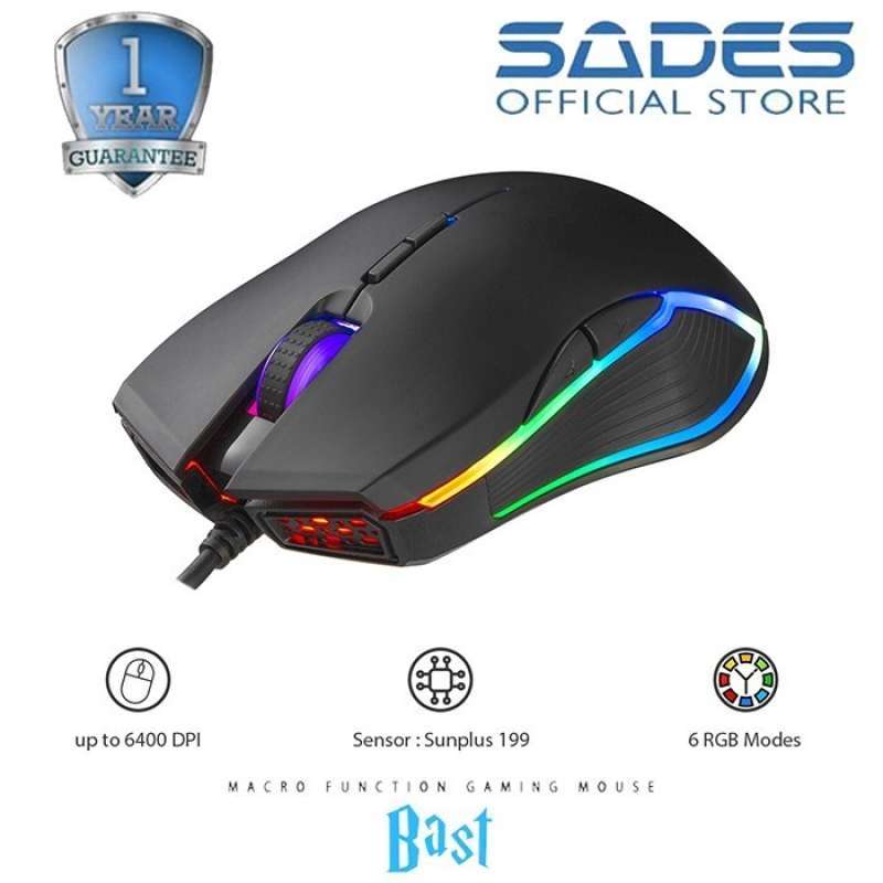 Jual Sades S8 Bast / Sades Bast / Mouse Gaming Macro Sades S8 Bast di ...