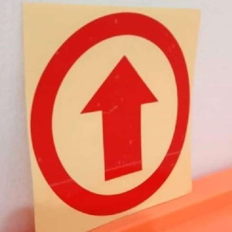 Jual SIGN STICKER TRANSPARANT CUTTING PANAH MERAH UKURAN 12X12CM di ...