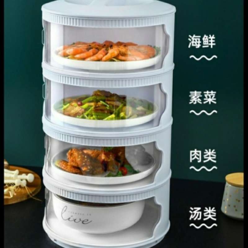 Jual rak tudung saji 4 susun/rak tudung saji makanan di Seller Odettee ...