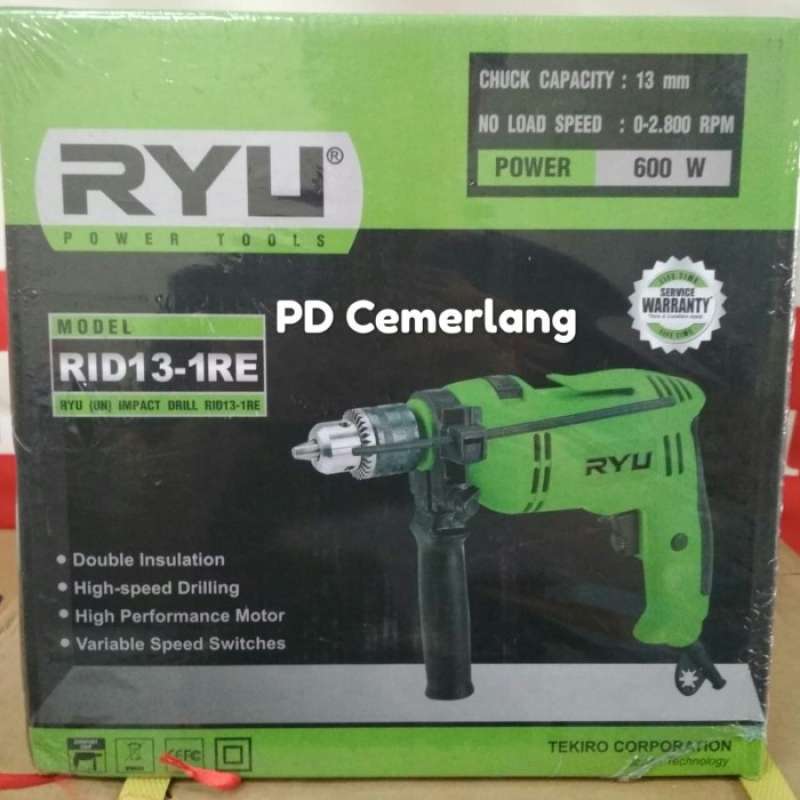 Promo Bor Tangan Drill Ryu 13 Mm Tembok Besi Kayu Drill Diskon 10% di ...