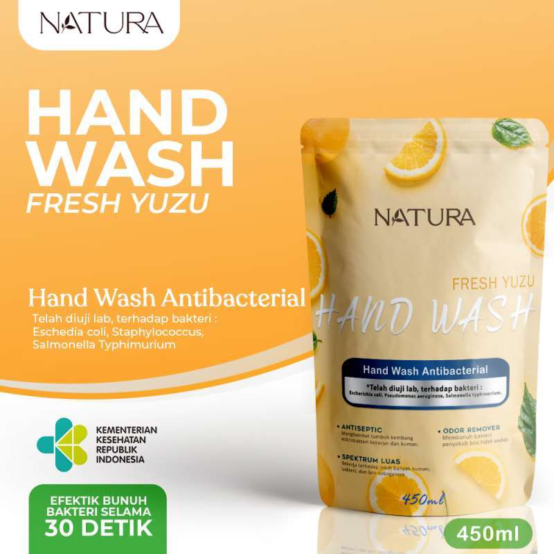 Promo Natura Hand Wash Fresh Yuzu Refill Pouch 450 ml - Sabun Cuci ...