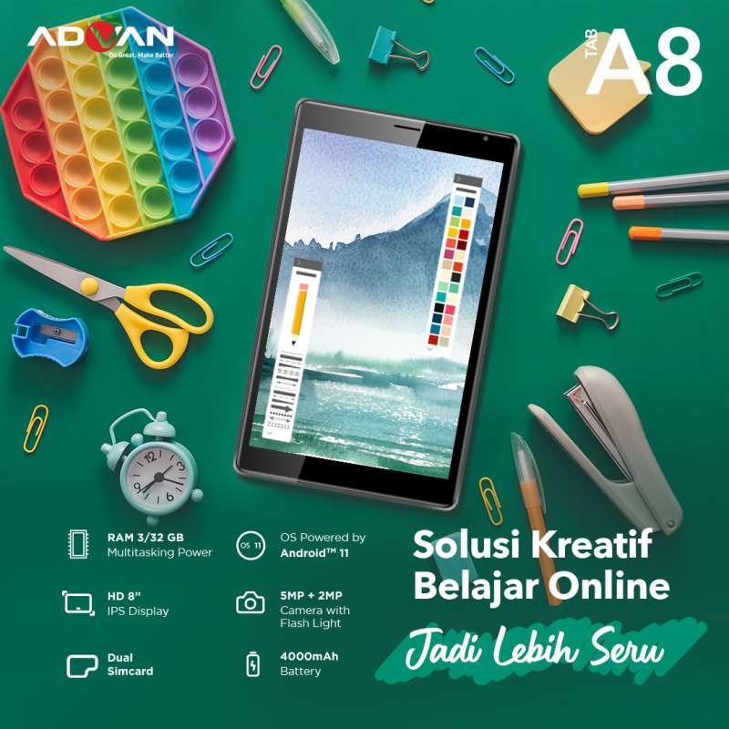 Promo Advan Tab A8 3/32GB 2022 Tablet 8 inch - TABLET Diskon 16% di ...