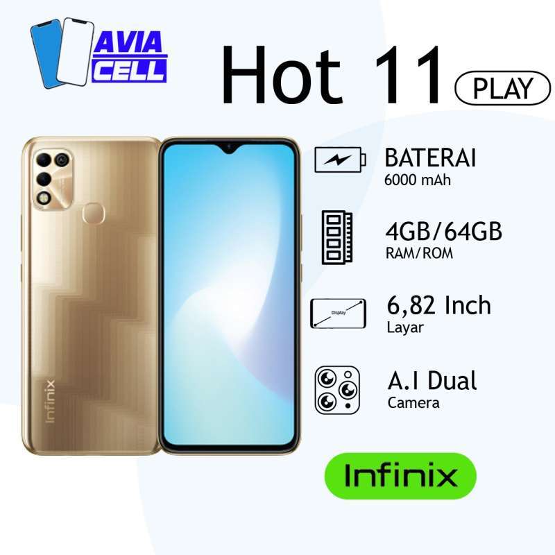 Jual Infinix Hot 11 Play 4/64GB - New 100% Ori Garansi Resmi Infinix ...