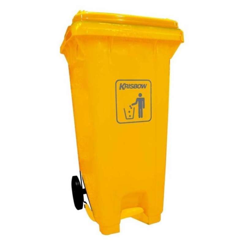 Jual Krisbow 240 Ltr Tempat Sampah Plastik Outdoor Pedal Tutup - Kuning - Hijau Di Seller G.s ...