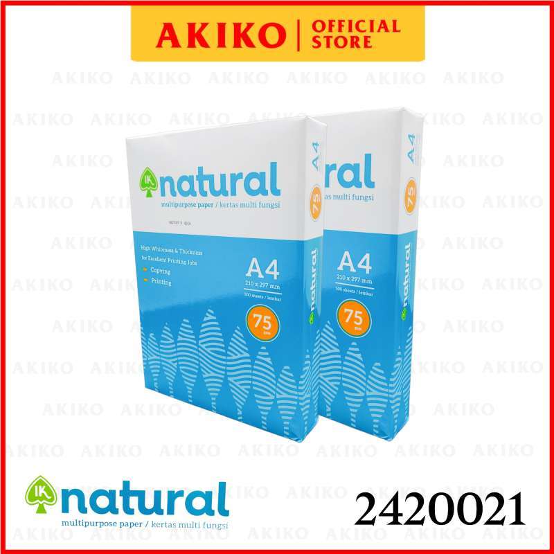 Jual Kertas HVS Natural A4 75G di Seller Akiko Indonesia - Jaya, Kab. Pinrang | Blibli