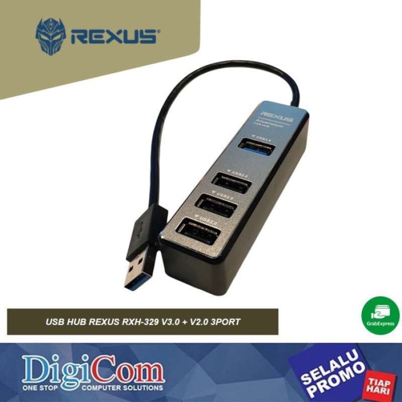 Jual USB HUB REXUS RXH-329 V3.0 + V2.0 3PORT di Seller Digicom - DIGICOM (Jl.Mochamad Ali) | Blibli