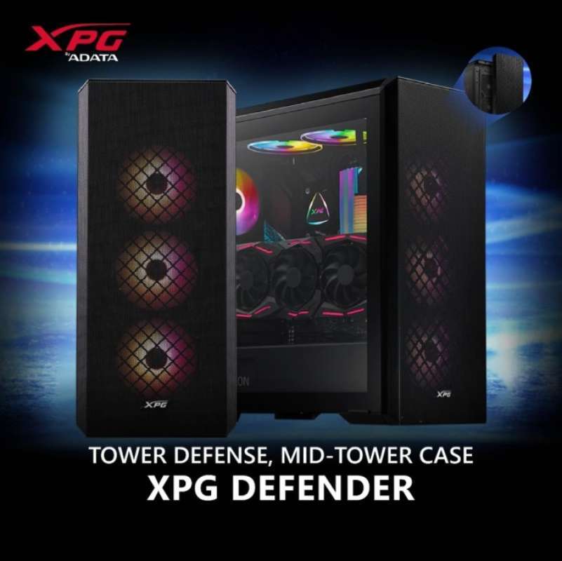 Jual ADATA XPG DEFENDER Mid-Tower Chassis - Casing PC Gaming - Hitam di Seller ADATA XPG Store ...
