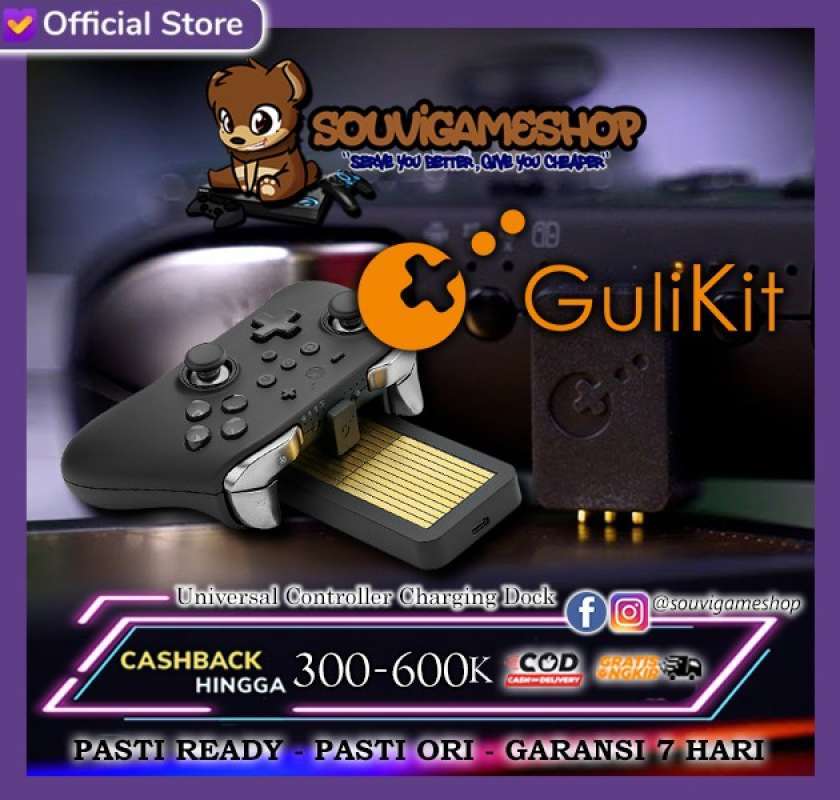 Jual Promo!! Gulikit Universal Controller Charging Dock Ps5 Ps4 Xbox ...