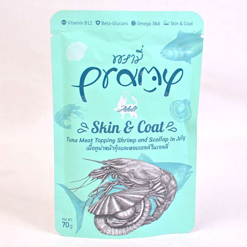 Jual Pramy Adult Mousse Pouch Skin Coat Tuna Shrimp Scallop 70gr Di ...
