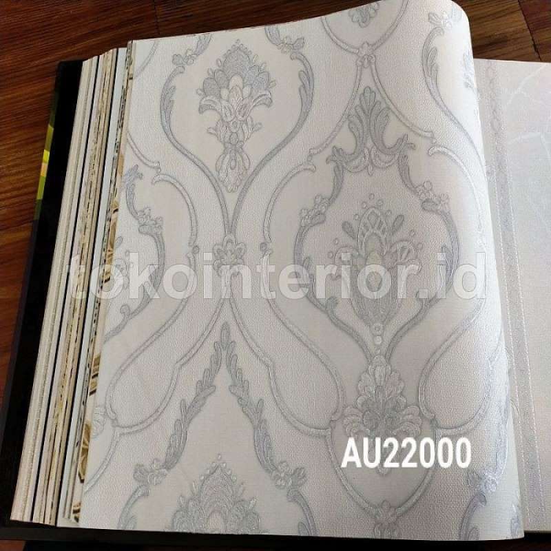 Promo Wallpaper Dinding Klasik Mewah Abu Silver Eropa Style Diskon 10% ...