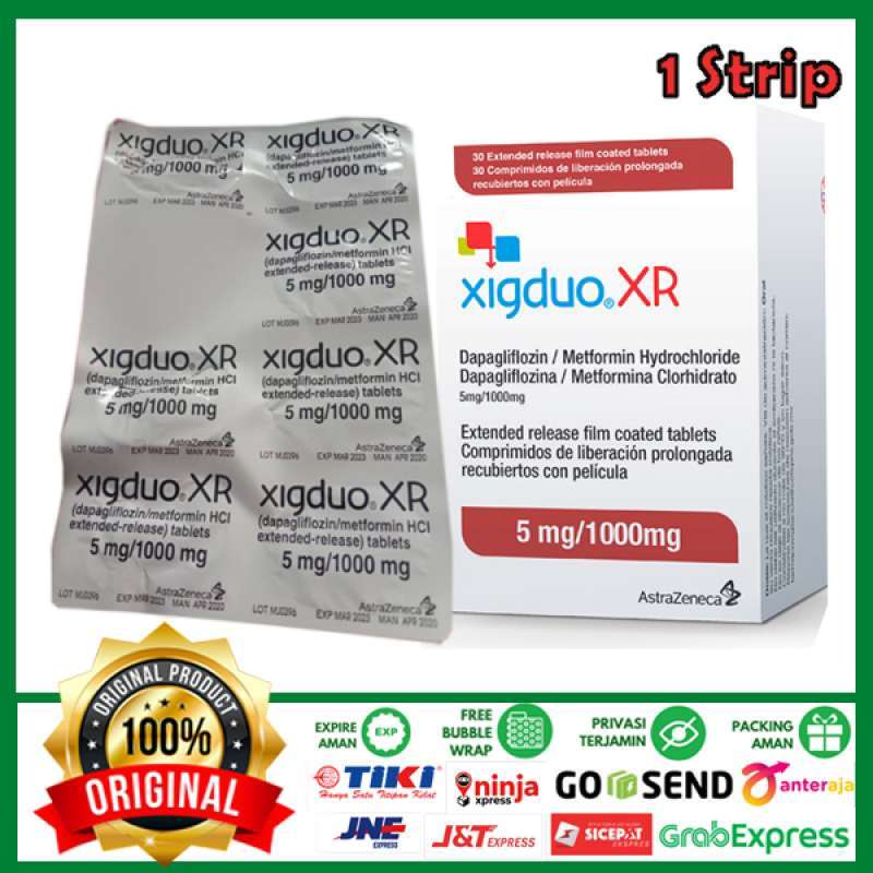 Jual XIGDUO XR 5/1000mg - 1 Strip isi 7 Tablet di Seller Jala Rizki ...