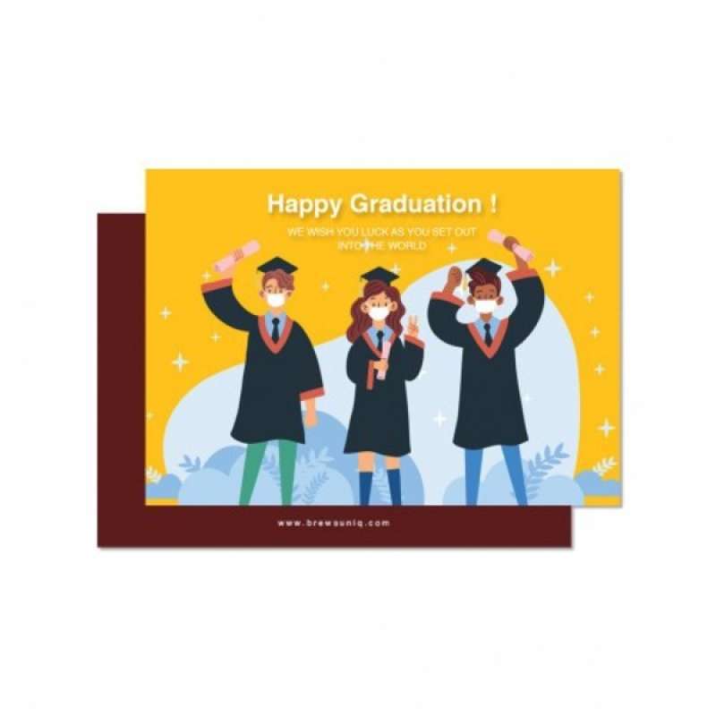Jual Happy Graduation Yellow Background Card / Kartu Ucapan di Seller ...