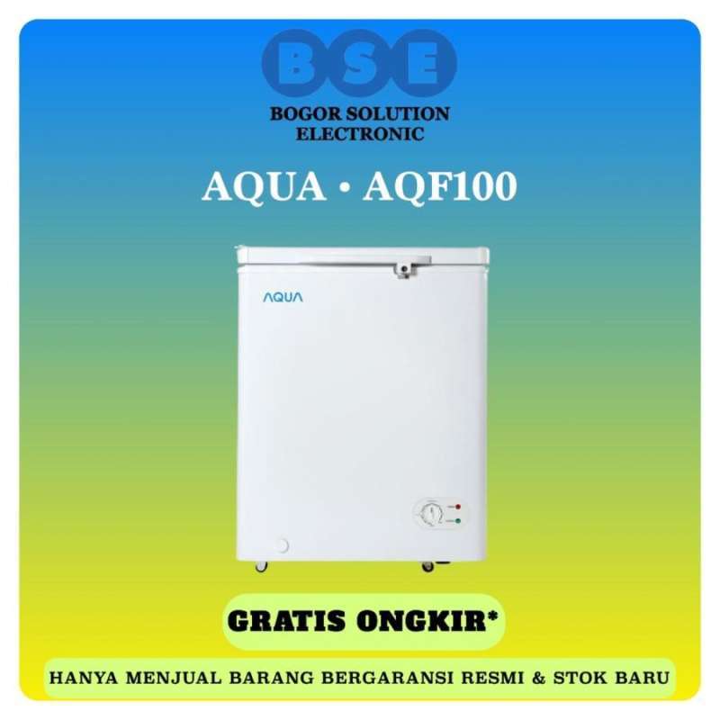 Jual FREEZER 100 LITER AQUA AQF100 | AQUA CHEST FREEZER 100L AQF-100W ...