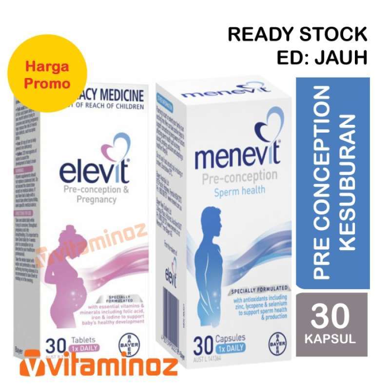 Jual Elevit 30 Tab Dan Menevit 30 Caps - Paket Nutrisi Kesuburan Di ...