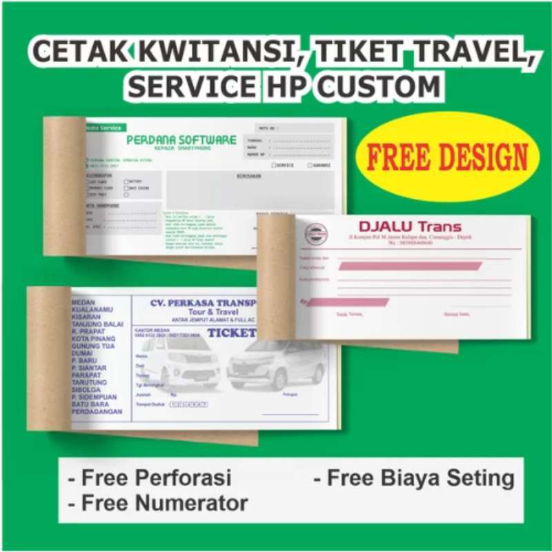 Jual KWITANSI - SURAT JALAN - INVOICE - TIKET TRAVEL - CUSTOM FREE ...
