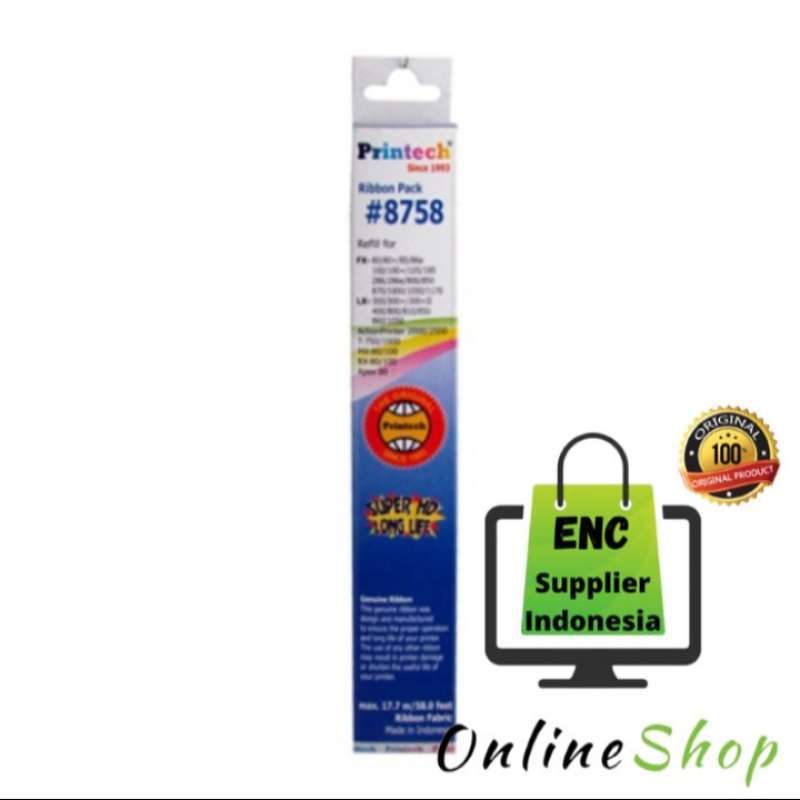 Jual printech 1 buah Pita printer 8758 oji refill ribbon mesin ketik ...