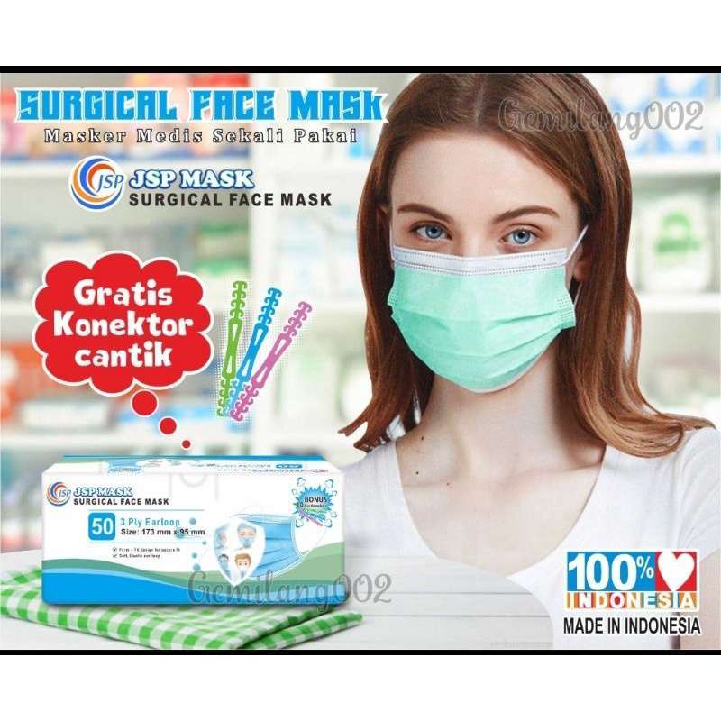 Jual Masker Medis 3ply Isi 50 /earloop - Masker Anti Virus - Earloop ...