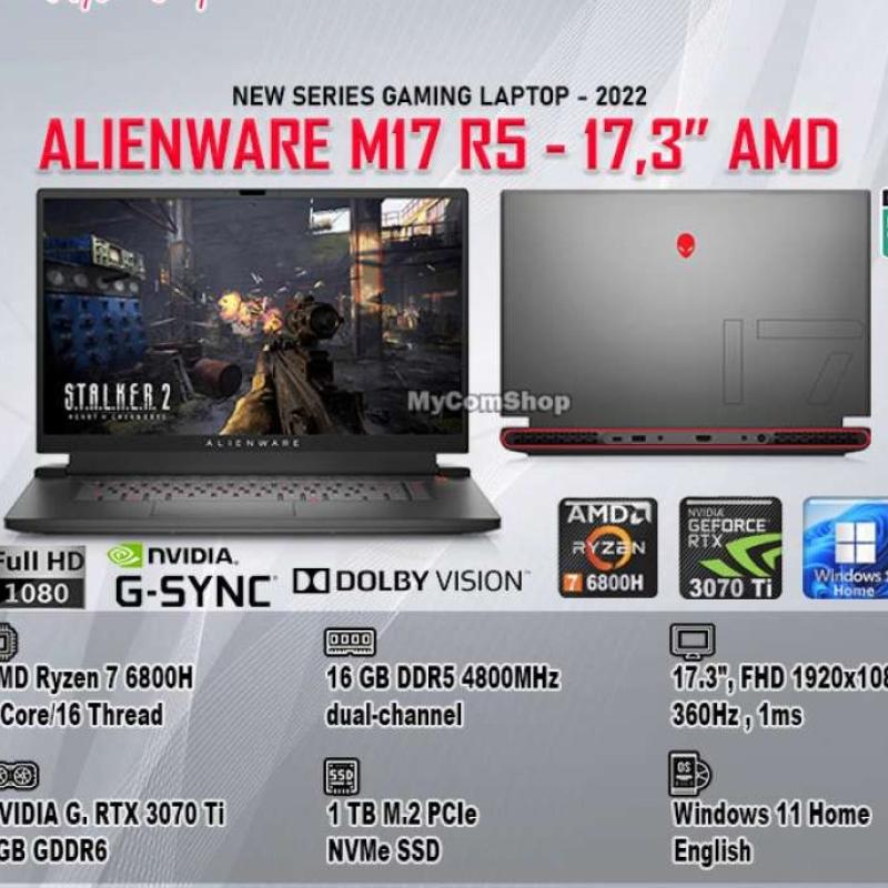 Jual DELL ALIENWARE M17 R5 RYZEN 7 6800H 16GB 1TB RTX 3070 Ti 8GB FHD ...