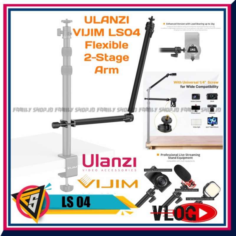 Promo Ulanzi Vijim Ls04 Flexible 2-Stage Arm For Light Stand Clamp ...