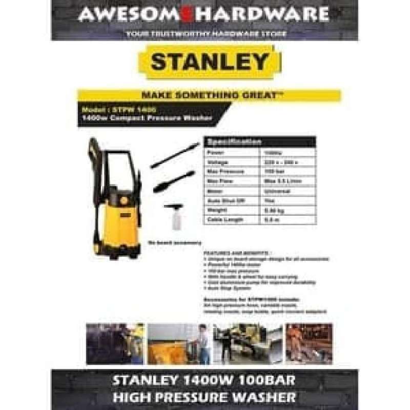 Jual Stanley Pressure Washer Stpw1400 B1 Original, Murah & Diskon Maret ...