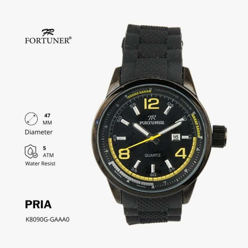 Promo Fortuner Jam Tangan Analog Pria Rubber Water Resistant Halten ...