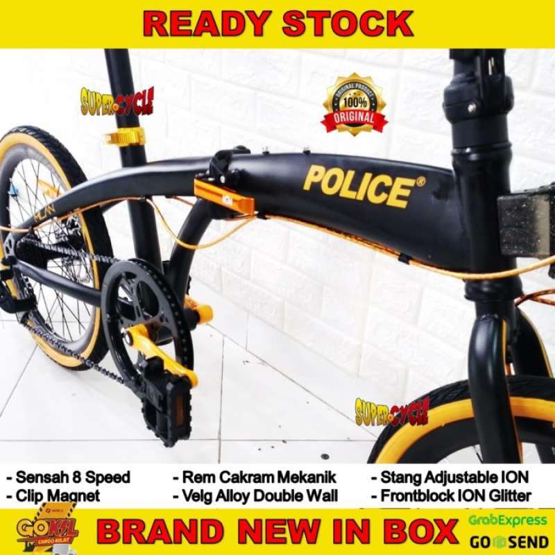 Promo Sepeda Lipat Police Milan - Black Gold 16 Diskon 12% Di Seller ...