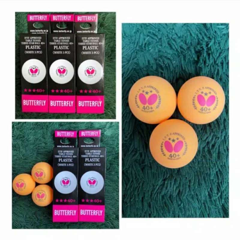 Jual Bola Ping Pong Tenis Meja Butterfly 40+ Mm Bintang 3 Grosir Di Seller Rakyat_store - Wijaya ...