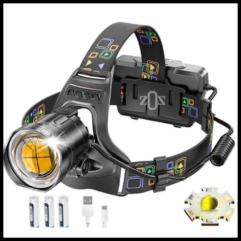 Jual Senter Kepala Headlamp Lampu XHP100 Long Range Berburu Hunting ...