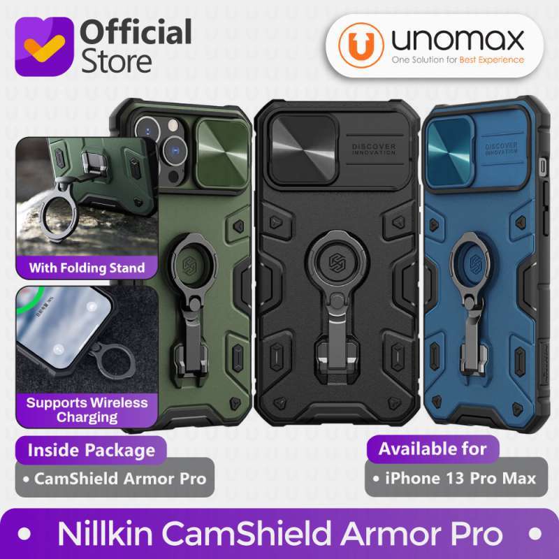 Jual Case iPhone 13 Pro Max (6.7) Nillkin Camshield Armor Pro Camera Cover Slide Casing - Blue ...