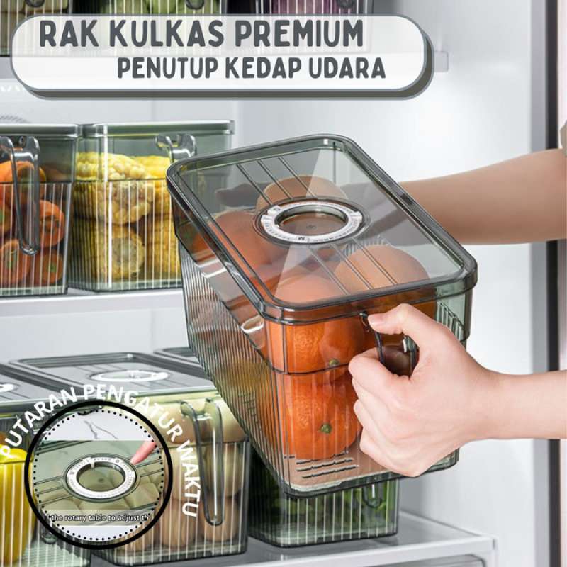 Promo RAK KULKAS ACRYLIC KOTAK MAKANAN BOX CONTAINER SAYUR & BUAH ...