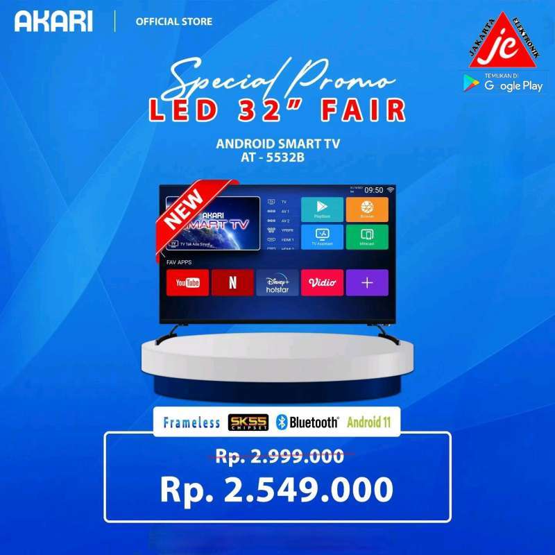Jual AKARI LED SMART TV ANDROID11 32 AT-5532B di Seller ...
