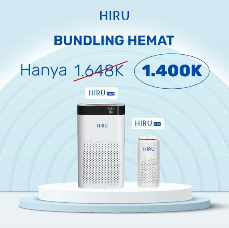 Promo Bundling 1 Unit Hiru Pro Plus Portable Air Purifier & 1 Unit Hiru ...