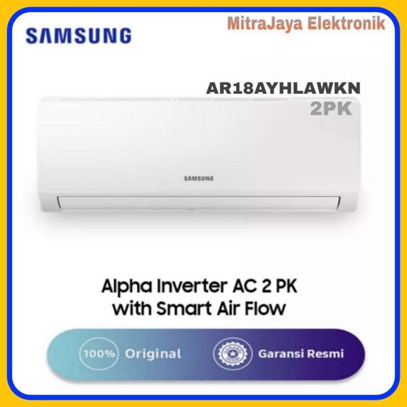 Jual SAMSUNG AC SPLIT 2PK AR18AYHLAWKNSE ALPHA INVERTER GARANSI RESMI ...
