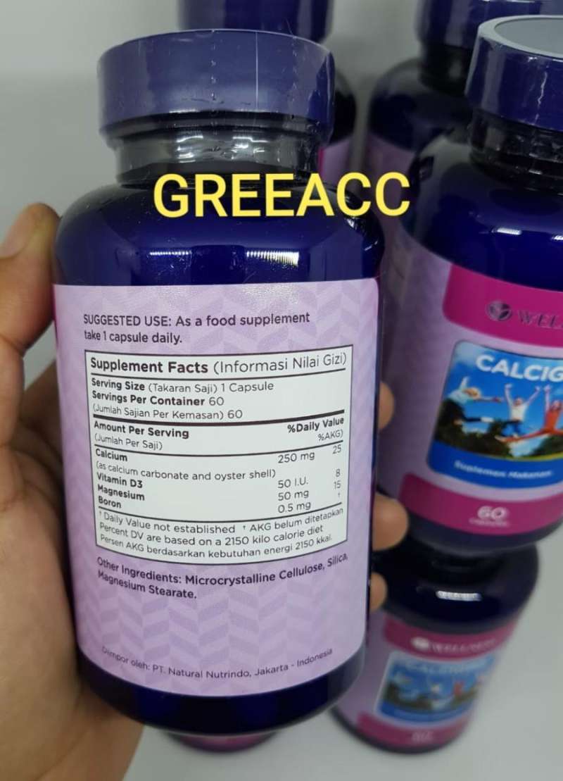 Jual Wellness Calcigro 60 Kapsul Calcigrow Calcium Boron Calci Gro Grow ...